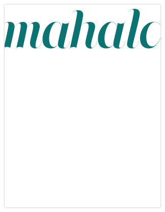 Mahalo Letterpress Note Cards - Set of 6 – Bradley & Lily
