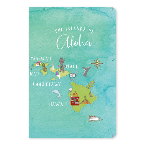 Islands Map Large Notebook – Bradley & Lily